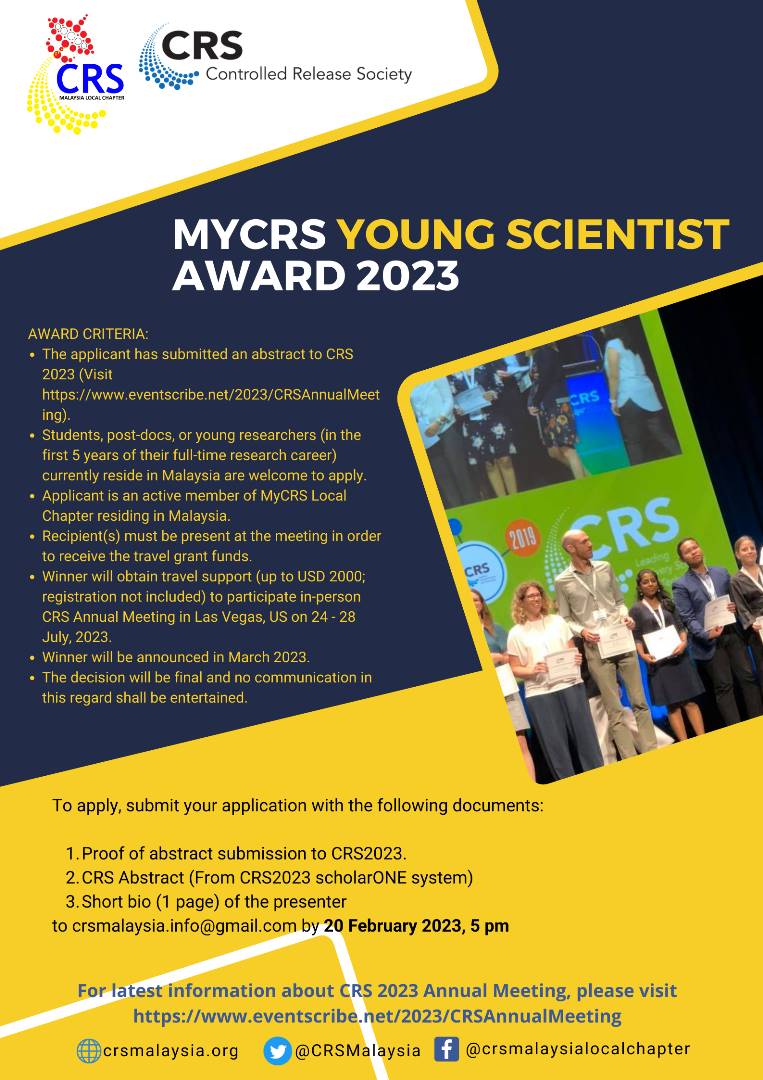 MyCRS Young Scientist Award 2023 – crsmalaysia.org