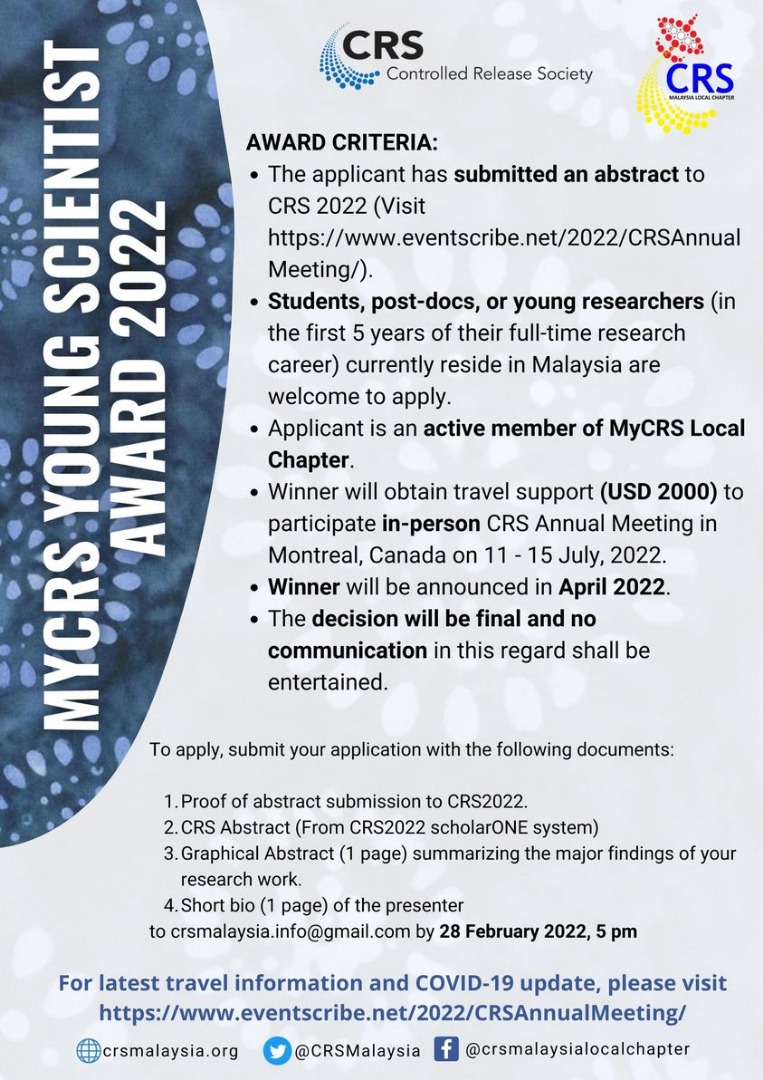The MyCRS Young Scientist Award – crsmalaysia.org